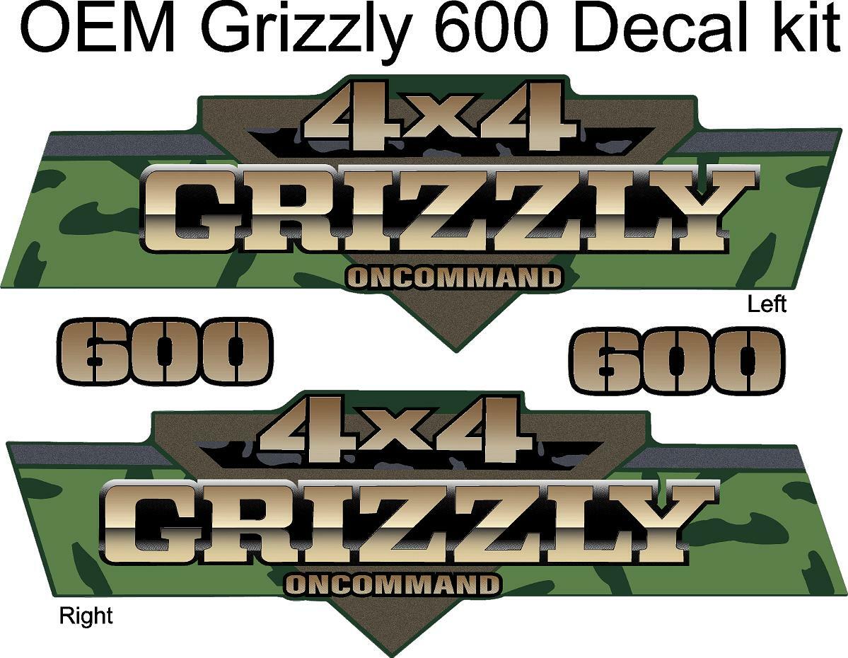 1998 1999 2000 Yamaha Grizzly 600 4x4 Decal Graphics Sticker Emblem Kit ...