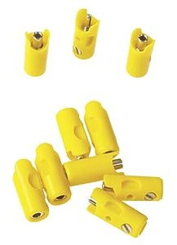 Marklin New Style Sockets pkg(10) - Yellow - Model Railroad Electrical ...