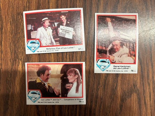 GENE HACKMAN ( 3 DIFFERENT CARDS ) 1978 TOPPS SUPERMAN | eBay