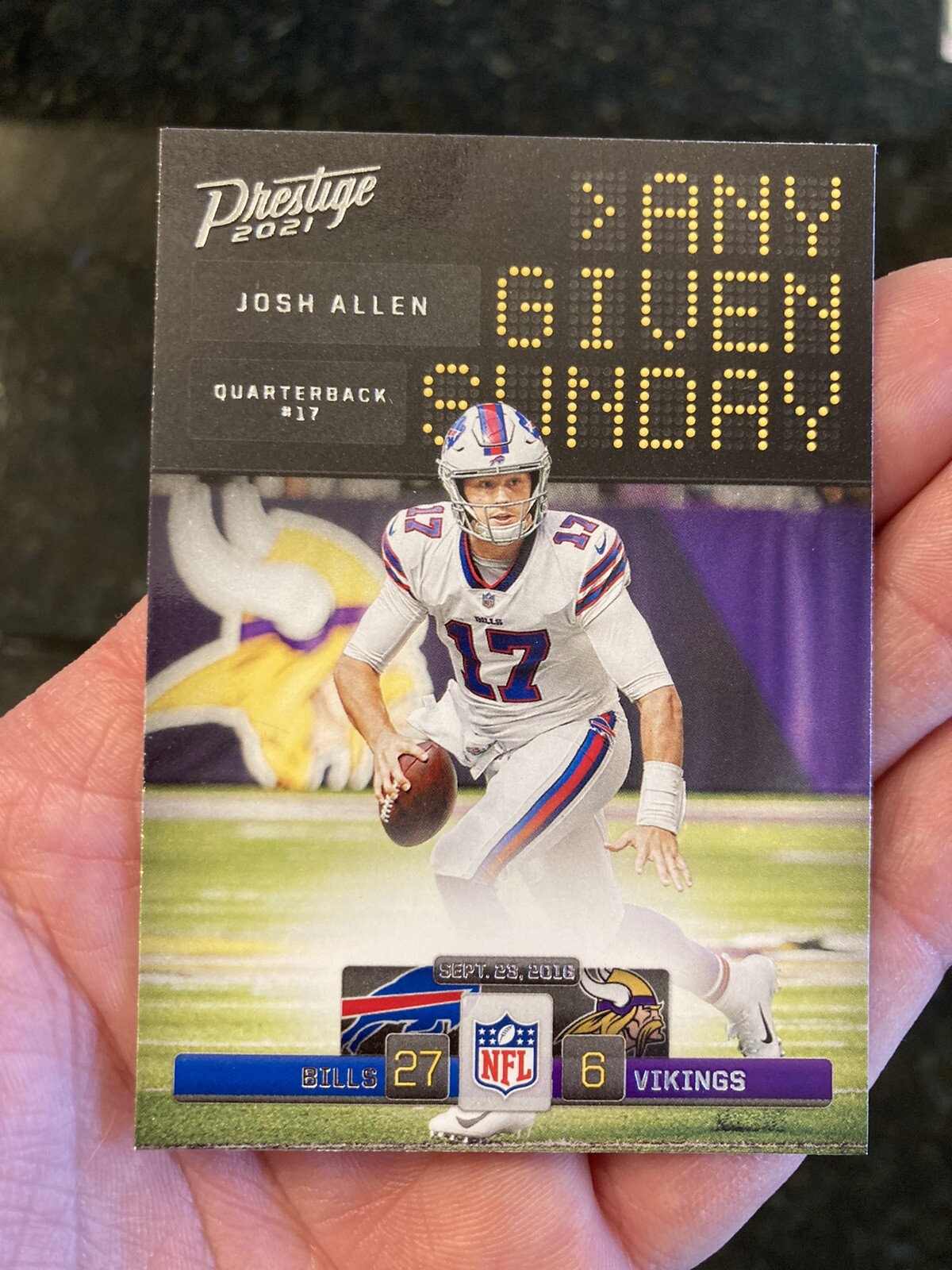 Josh Allen 2021 Panini Prestige Any Given Sunday Football Card #AGS-JA ...