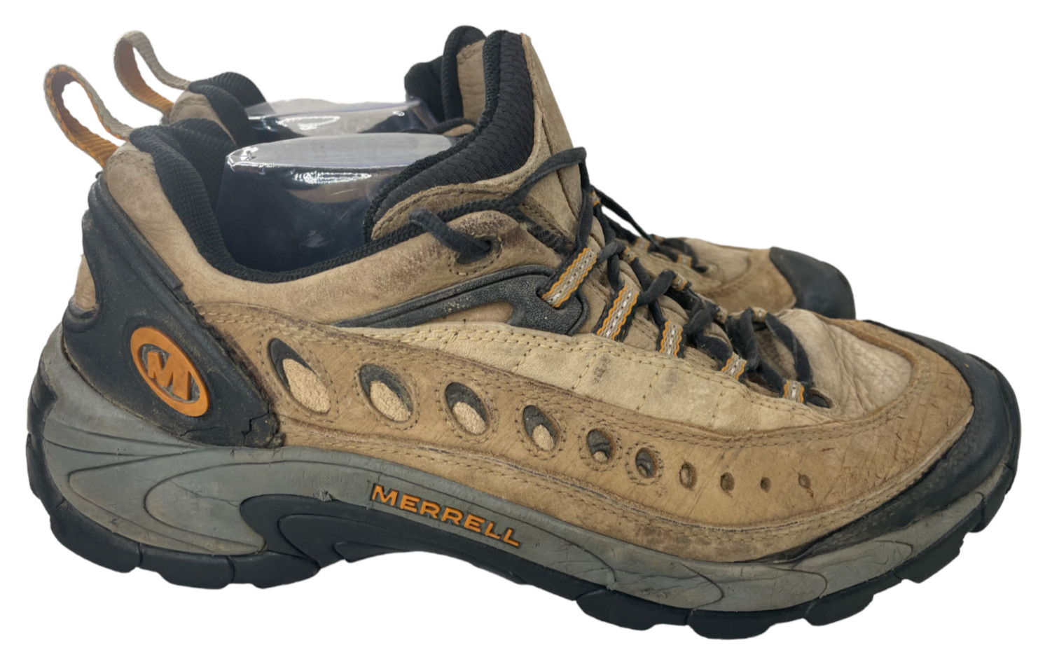 Merrell Men's Pulse Smoke Brown Leather Hiking Shoes … - Gem