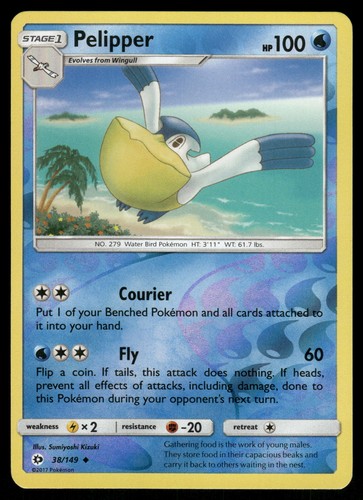 Pelipper Reverse Holo 38/149 SM Base Set Pokemon | eBay