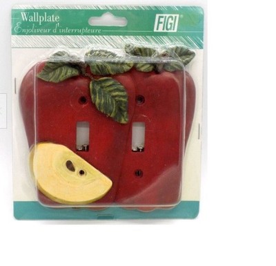 FIGI Red Apple Double Farmhouse Country Light Switch Cover, Vintage NOS ...