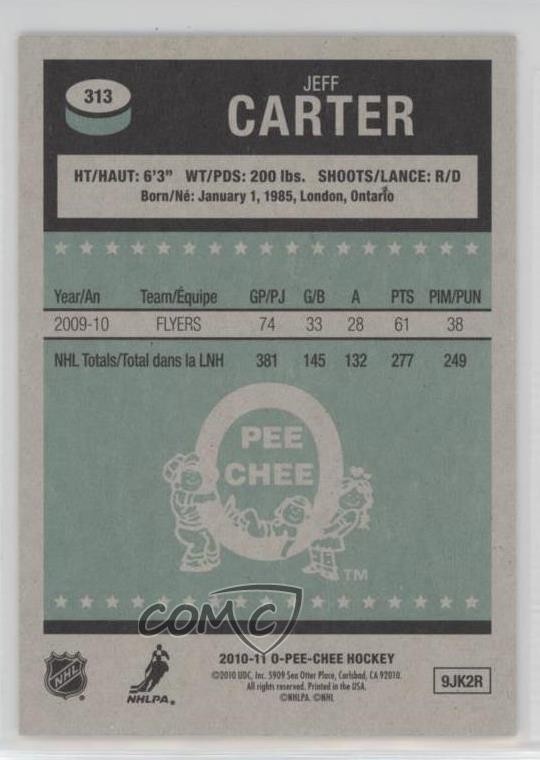 2010-11 O-Pee-Chee Retro Jeff Carter #313 | eBay UK