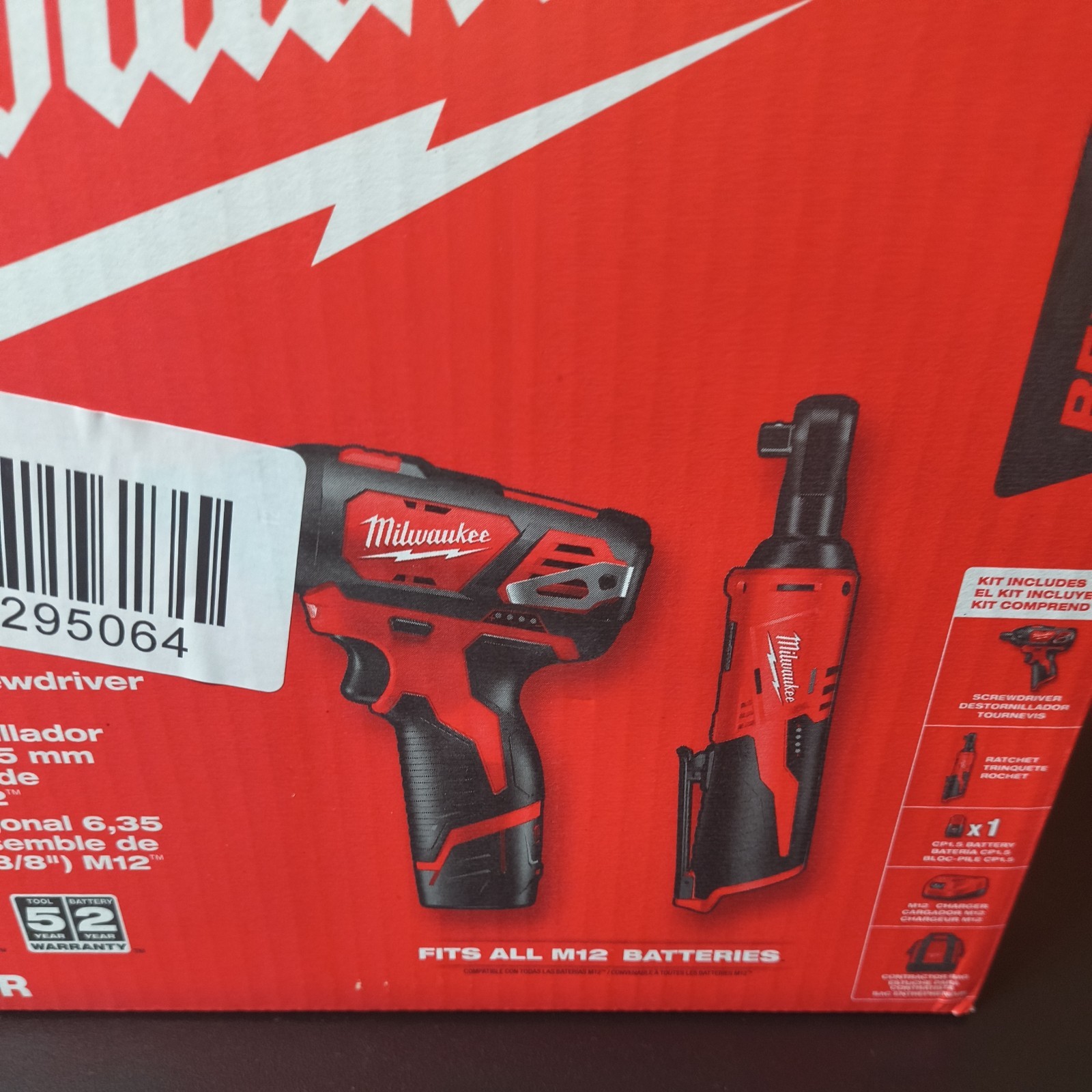 Milwaukee M12 12V Cordless Ratchet & Screwdriver Kit (2401-21R) for ...