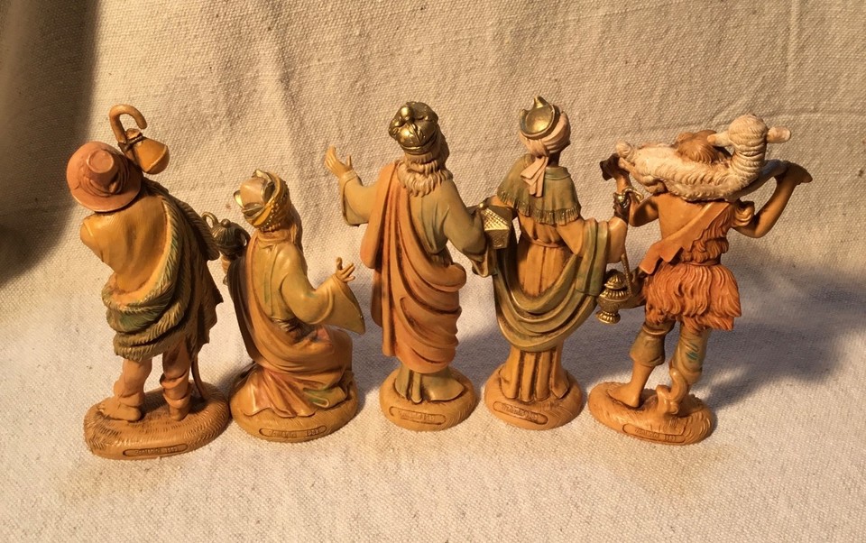 Fontanini 9" Nativity Manger Wood Moss & Bark with 14 5"scale 1983 ...