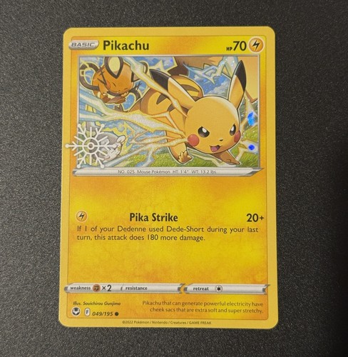 POKEMON TCG HOLIDAY ADVENT CALENDAR PROMO CARD PIKACHU 049/195 ...