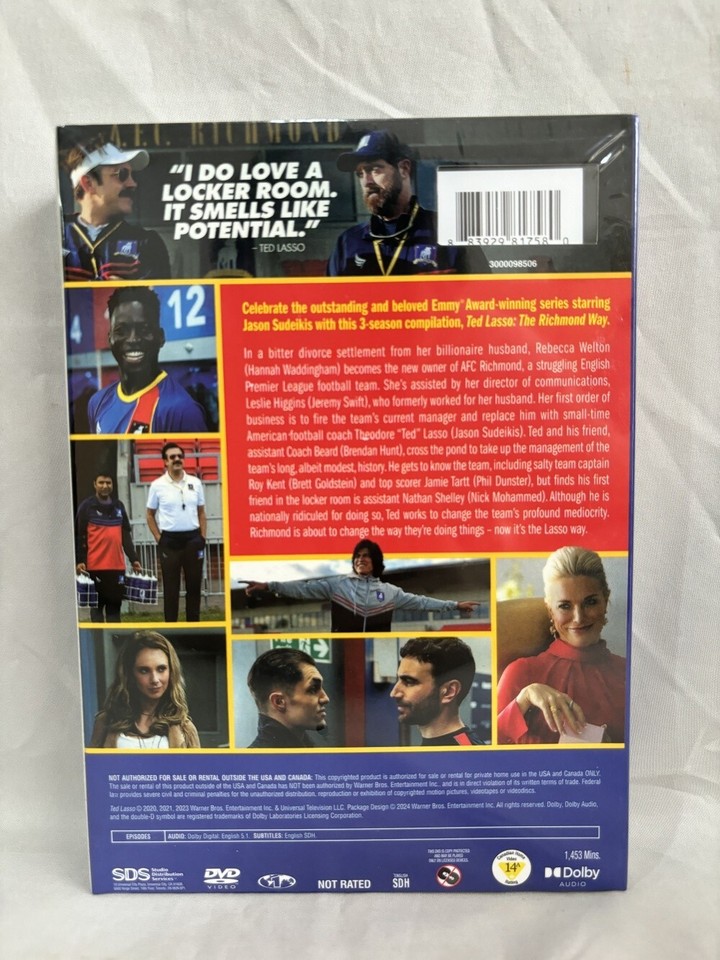 Ted Lasso: The Complete Series Seasons 1-3 (DVD, 7-Disc Set) FREE ...