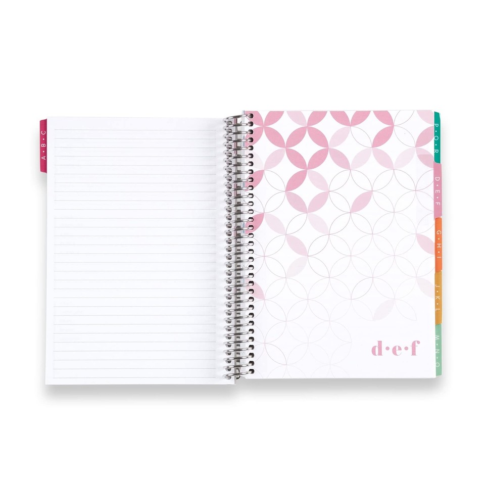 Erin Condren A5 Spiral Bound Address Book. 140 Pages with 9 Tabs. Full ...