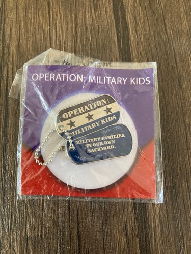 Operation Military Kids Dog Tags Hat Lapel Pin NIP New | eBay