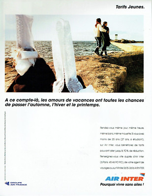 publicité Advertising 0423 1994 Air Inter amours vacances Bretagne ...