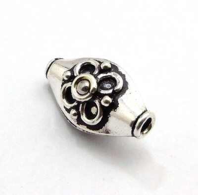 8 Pcs 18X10X9mm Bali Bead Oxidized Silver Plated Bracelet Making Bead ...