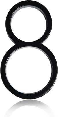 5" Number 8 Distinctions Floating or Flush - Black House Number | eBay