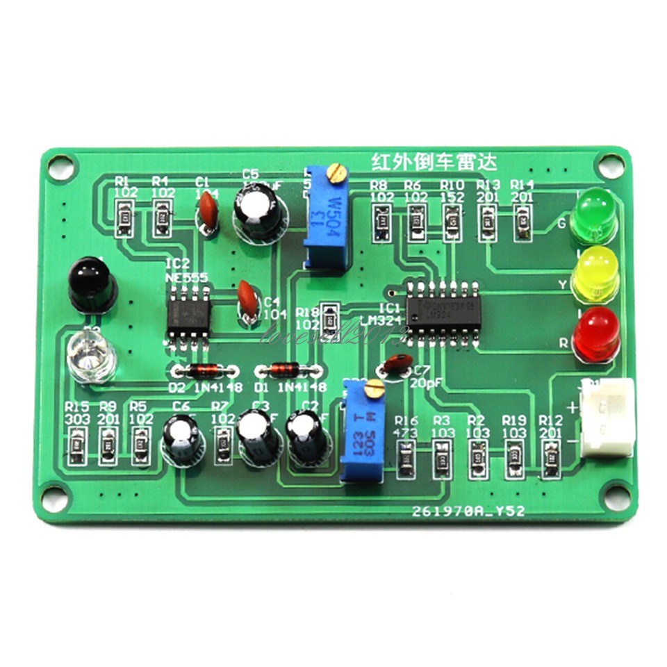 Infrared Reversing Radar DIY Kit Part Electronic Range Sensing Reminder ...