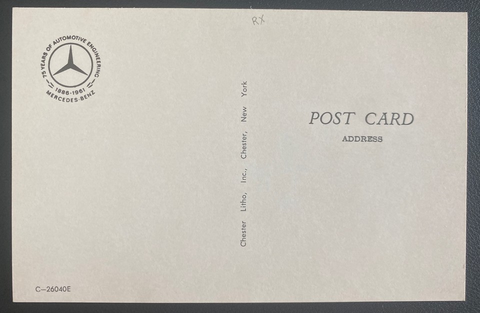 Mint USA Advertising Picture Postcard Mercedes Benz 75th Years ...