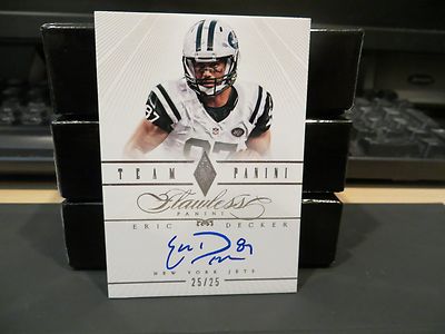 Panini Flawless Silver On Card Autograph Jets Eric Decker 25/25 2014 | eBay