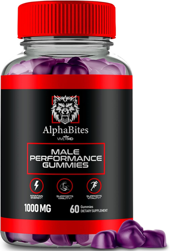 AlphaBites Advanced Men Health Gummies, Alpha Bites Gummy (1 Pack - 60 ...