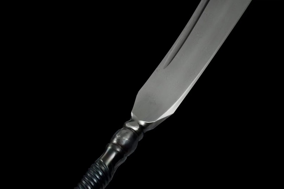 Chinese Polearm Guandao Dao Guan Yu Weapon Halberd Folded Damascus ...