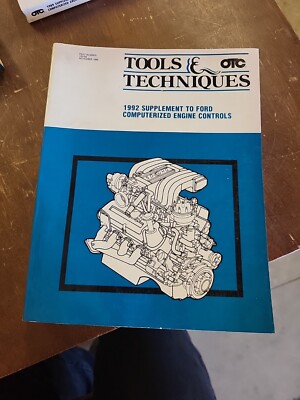 Ford Computerized Engine Controls 1992 Supplement Tools & Techniques ...