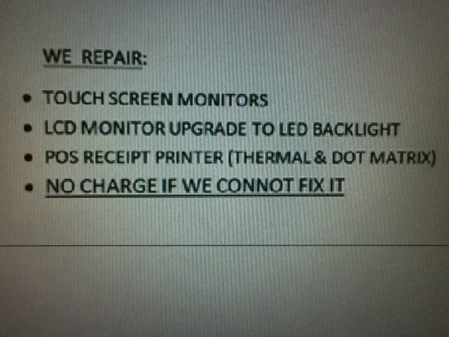 IBM 4852 TOUCH SCREEN MONITORS SERVICE REPAIR & UPGRADE TO LED ...