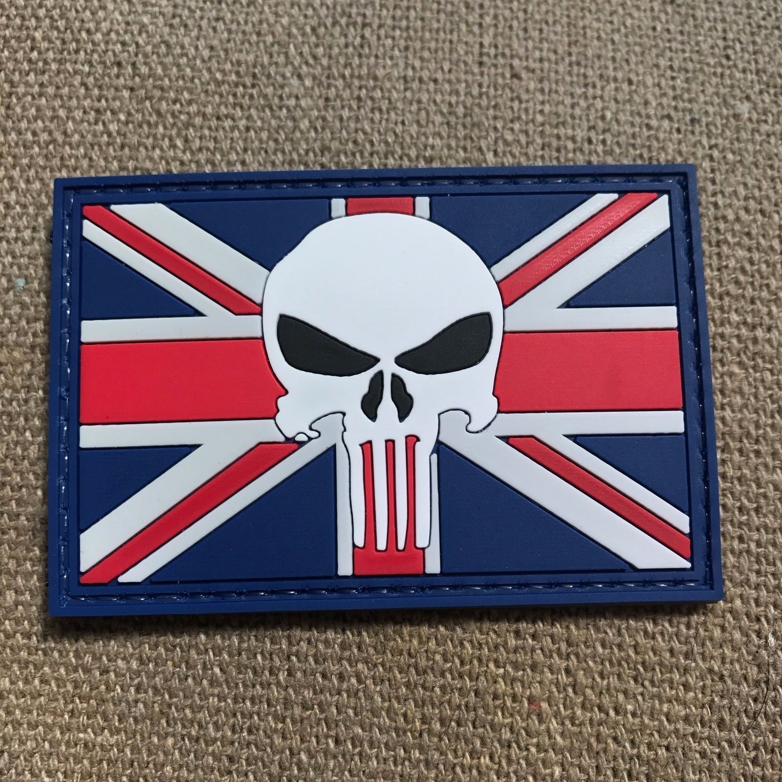 British Union Jack Skull PVC Morale Patch | eBay