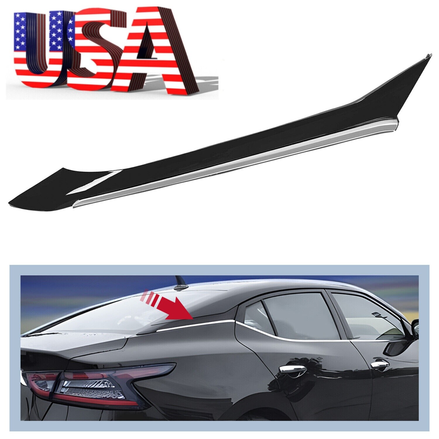 RIGHT PASSENGER NEW FOR NISSAN MAXIMA 2016-2021 REAR BODY MOLDING ...