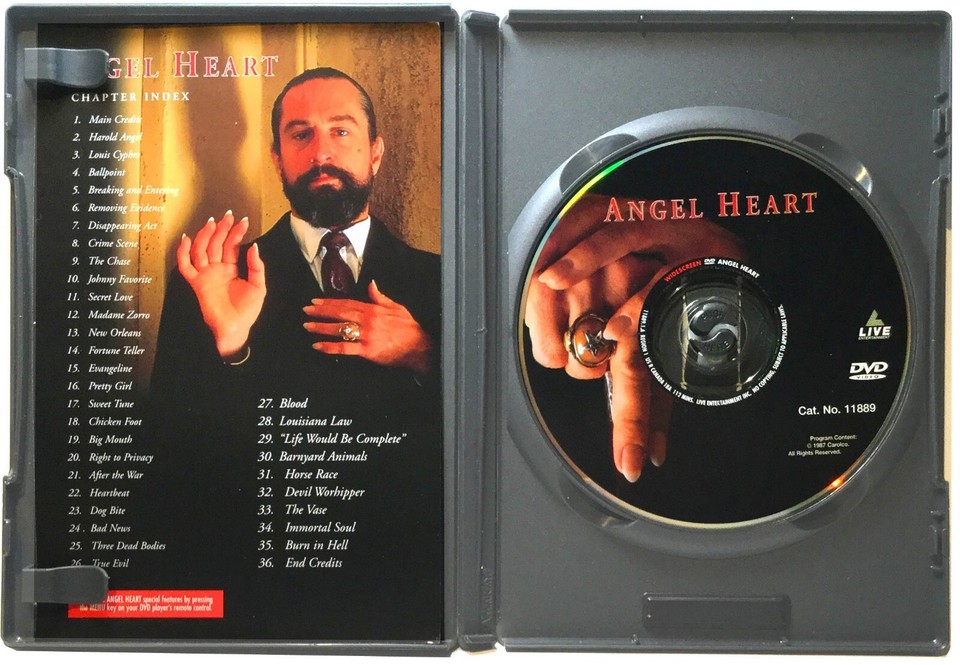 Angel Heart (DVD, 1987, Widescreen) Mickey Rourke Lisa Bonet | eBay