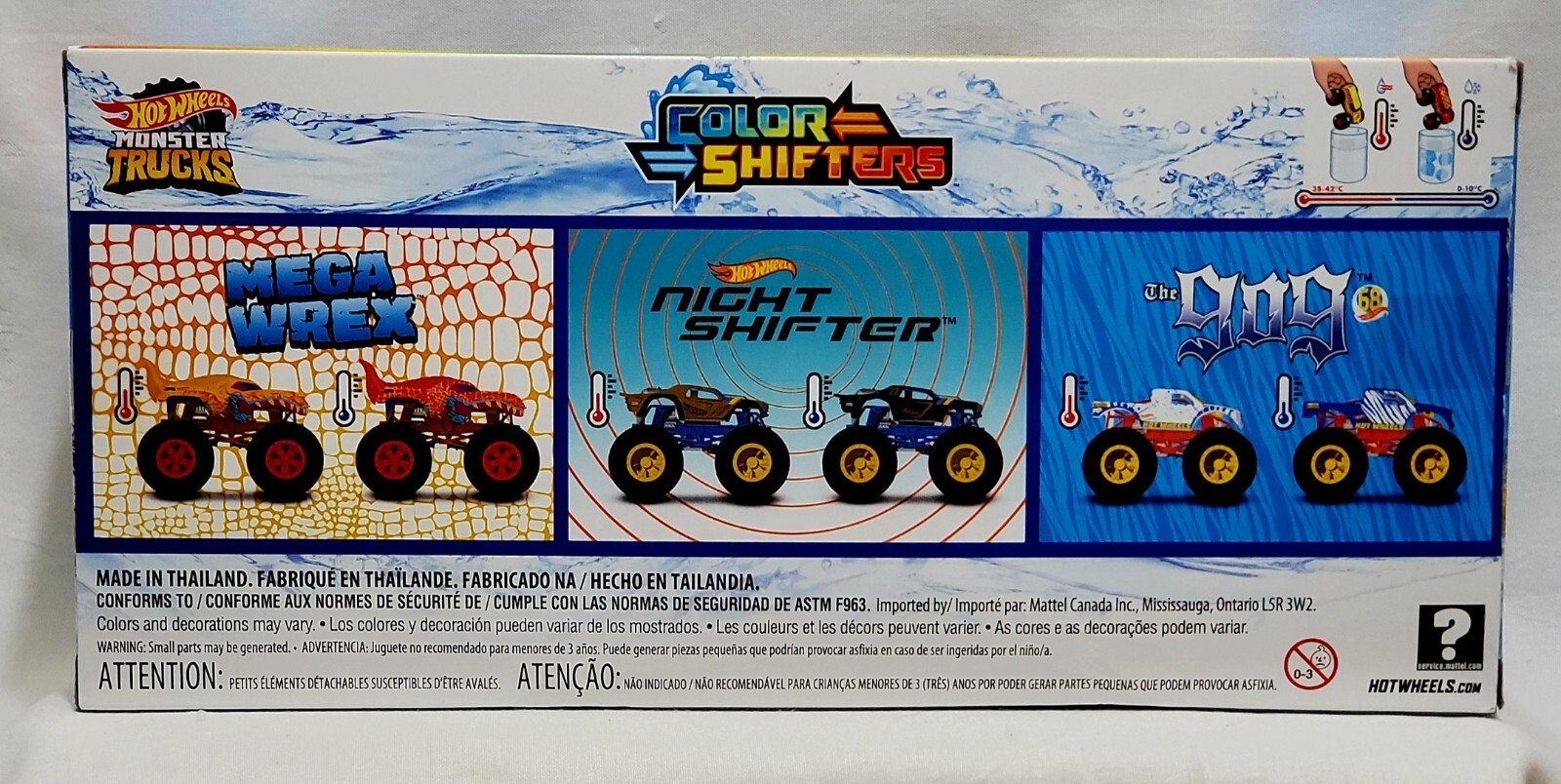 HOT WHEELS MONSTER TRUCKS COLOR SHIFTERS - MEGA WREX NIGHT SHIFTER THE ...