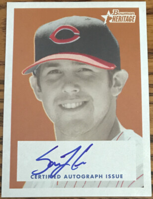 2006 Bowman Heritage Signs Of Greatness Sam LeCure SG-SL Cincinnati ...