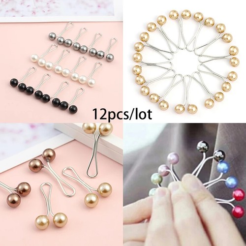 Multicolor Headscarf Pearl Pins Clips Pins Up Hijab Scarf Shawl ...