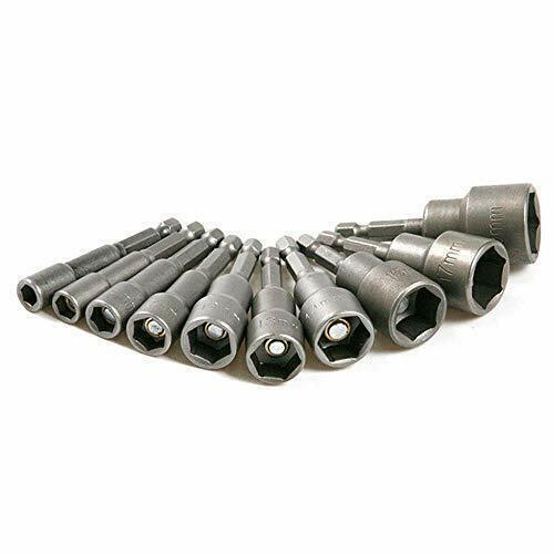 10 PCS Magnetic Nut Driver Bit 6-19mm 1/4" Hex Socket Set Power Drill ...