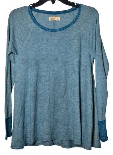 Hollister Womens Blue Long Sleeve Top Size Large Y2K Bella Swan Elena ...