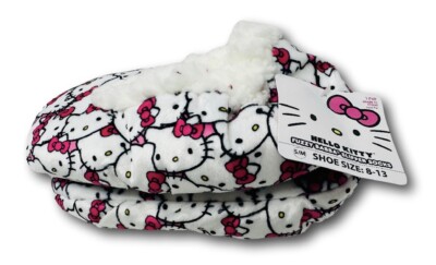 Hello Kitty Fuzzy Babba slipper socks Child size small/medium 8-13 | eBay