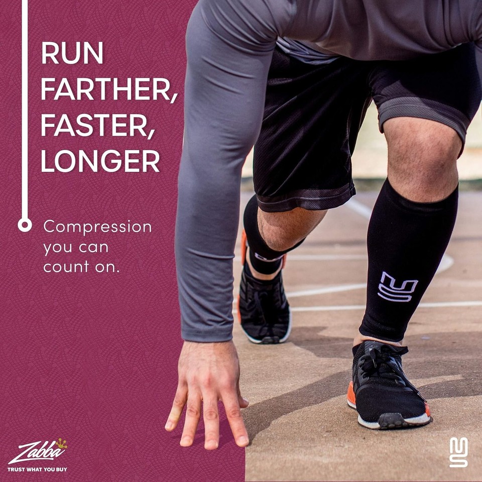 Elastic Calf Support Compression Sleeves Running Leg Pain Shin Splints ...