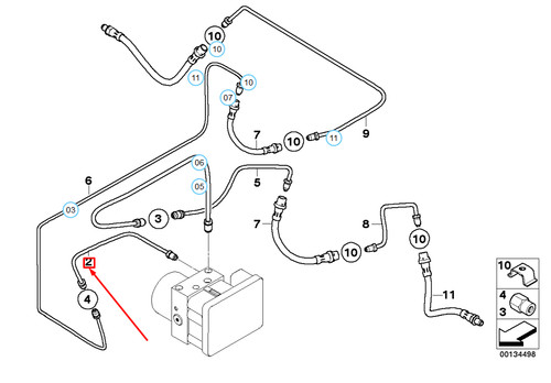 NEW BMW M3 E90 REAR BRAKE PIPE 34302283685 2283685 OEM NO IMPORT DUTIES ...