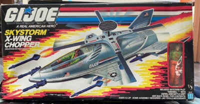 VINTAGE 1987 HASBRO GI JOE SKYSTORM X-WING CHOPPER VEHICLE MISB SEALED ...