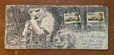Blaster Al Ackerman - original drawing on envelope - "The Sincere ...