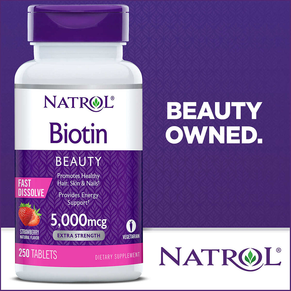 Natrol Biotin Maximum Strength 10000 Mcg Tablets 100 Ea