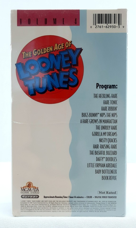 The Golden Age of Looney Tunes Volume 4 (VHS 1992) Brand New Sealed ...