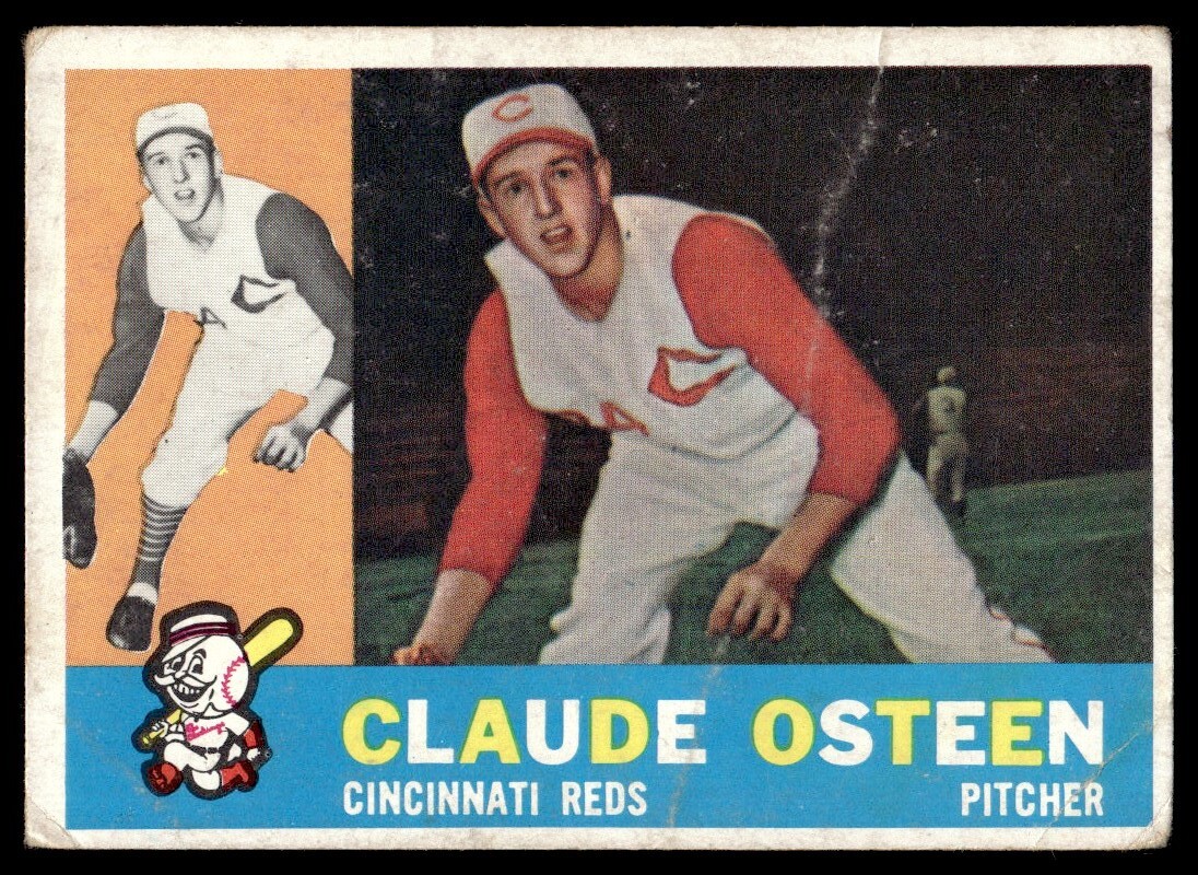 1960 Topps Baseball Card Claude Osteen Cincinnati Reds #206 G-VG | eBay
