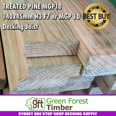 TREATED PINE MGP10 140x45 H3 F7 or MGP 10. Decking Joist. | eBay Australia