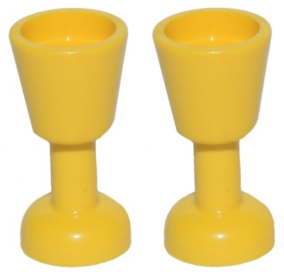 ☀️NEW Lego MINIFIG Set/Lot 2 Lego YELLOW GOBLETS Kitchen Food Drink ...