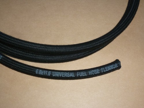 Cloth-wrap'd Neoprene BLACK FUEL GAS LINE HOSE 1/4" 6mm Bultaco ...