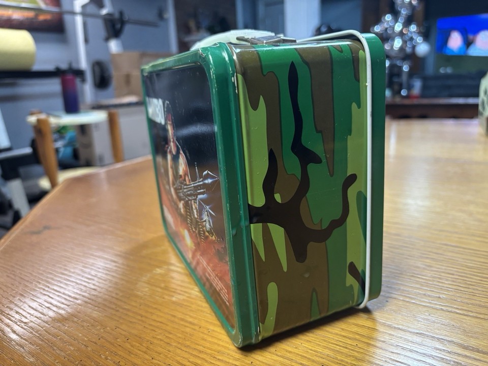 Vintage Thermos 1985 Rambo Metal Lunch Box Sylvester Stallone No ...