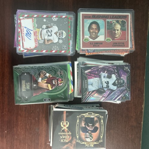 150+ FOOTBALL Card Lot With Rookies And Stars (autos And Numbered ...