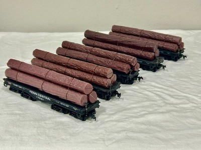 Ho Lot Of (5) Log Cars With Logs 4 Trucks Each & Logs | eBay