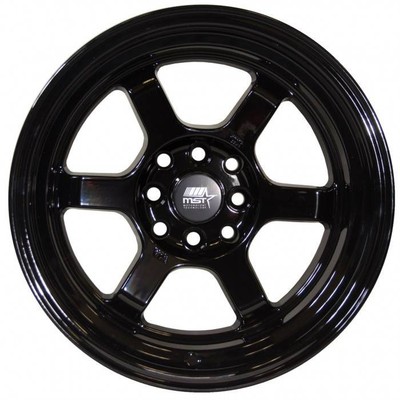 4-New 15" MST Time Attack Wheels 15x8 4x100/4x114.3 0 Black Rims 73.1 ...
