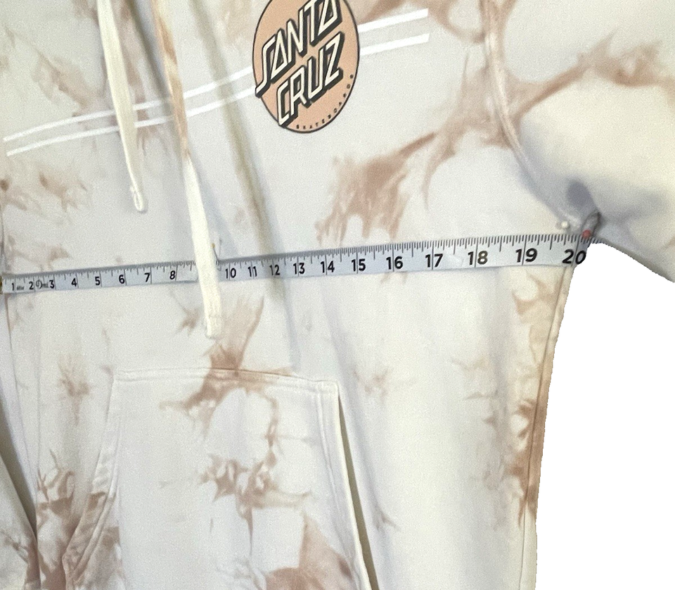 Santa Cruz Classic Dot Hoodie S Tan/Bleach Tie Dye Independent Trading ...