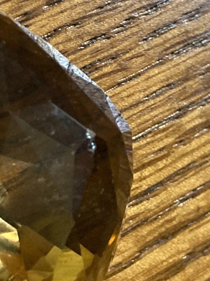 Antique Vintage Large Irregular Shape Faceted Citrine Gemstone Pendant ...