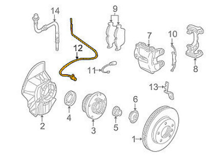 NEW BMW 3 E46 FRONT LEFT ABS SENSOR 34526792897 OEM | eBay